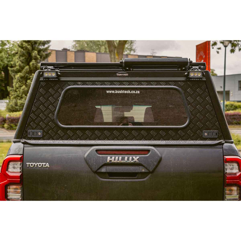 Bushtech Canopy Toyota Hi-Lux 2016+ Double Cab Aluminium Larmé